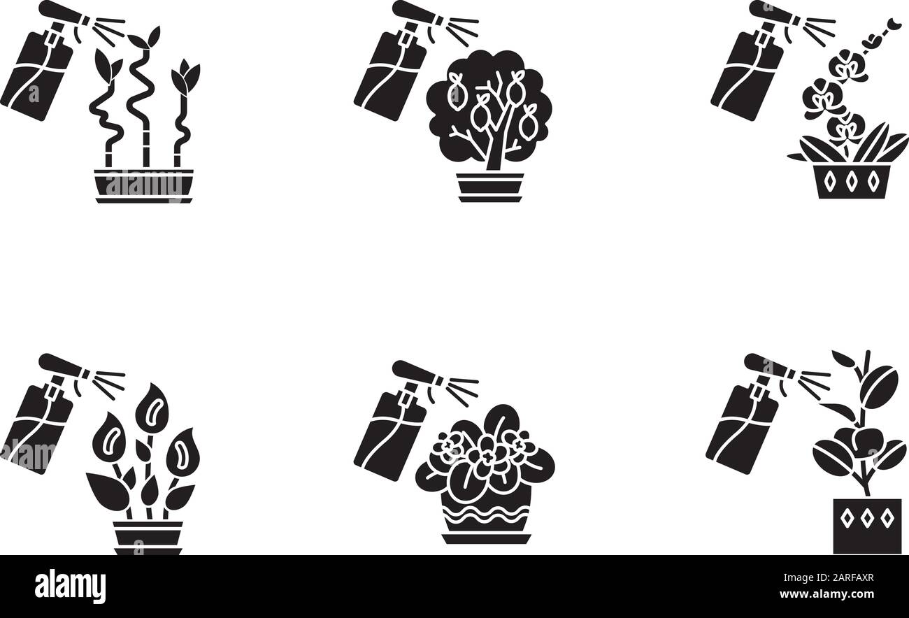 Spraying water on plants Stock Vector Images - Alamy