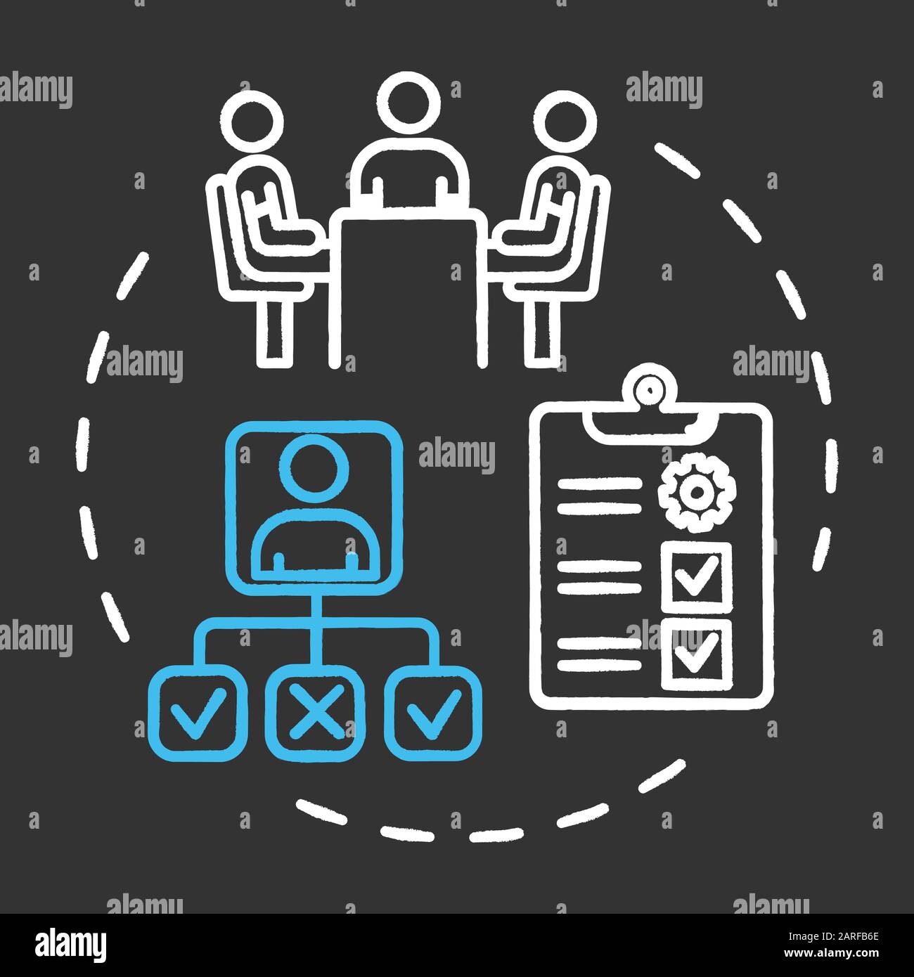 Partial inclusion chalk RGB color concept icon. Mainstreaming teaching ...