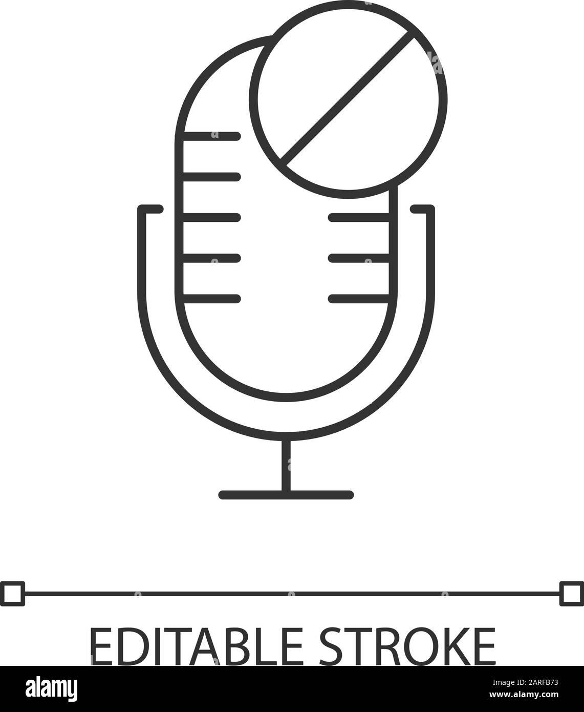 Curvy soundwave linear icon. Standart voice frequency. Human speech ...