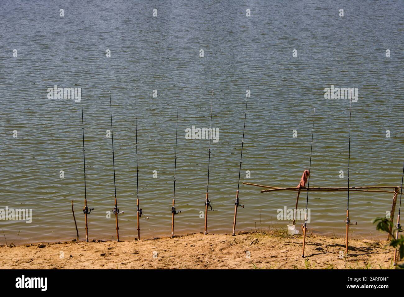 This unique photo shows one of Thailand's beautiful natural lakes where ...