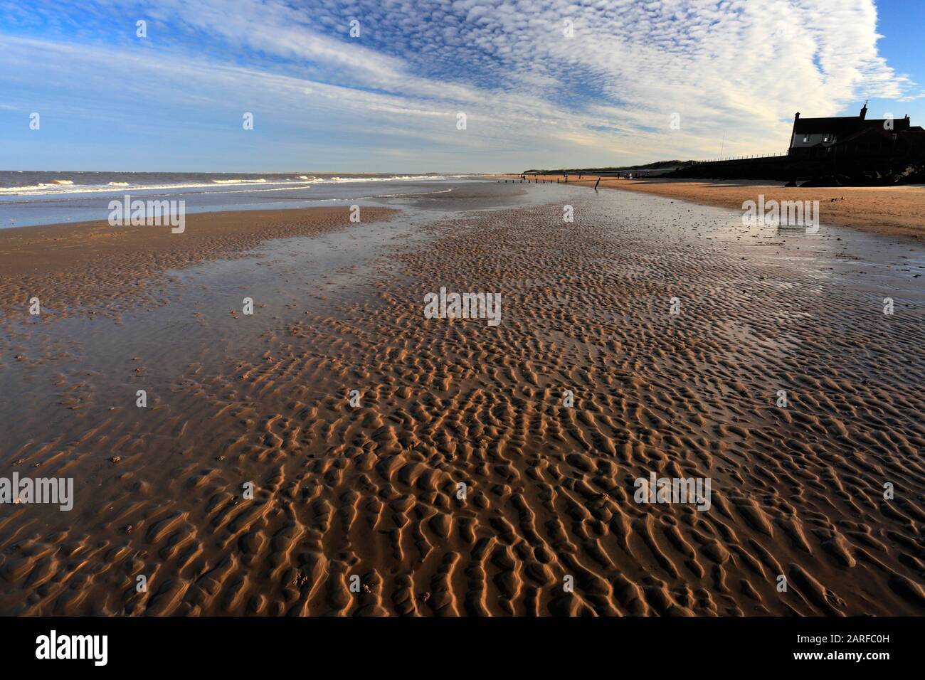 View over Brancaster beach, North Norfolk, England, UK Stock Photo - Alamy