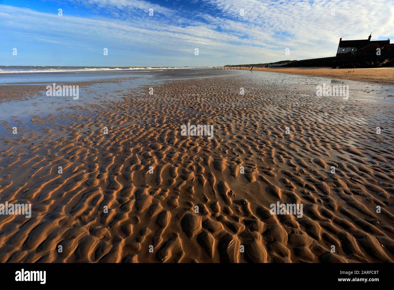 View over Brancaster beach, North Norfolk, England, UK Stock Photo - Alamy