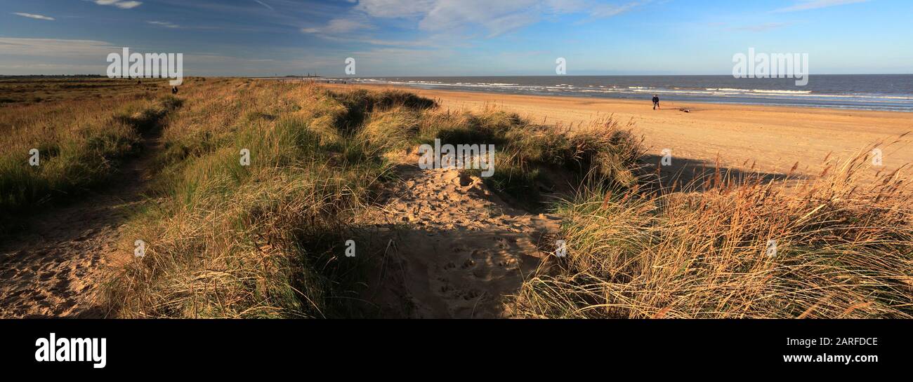 View over Brancaster beach, North Norfolk, England, UK Stock Photo - Alamy