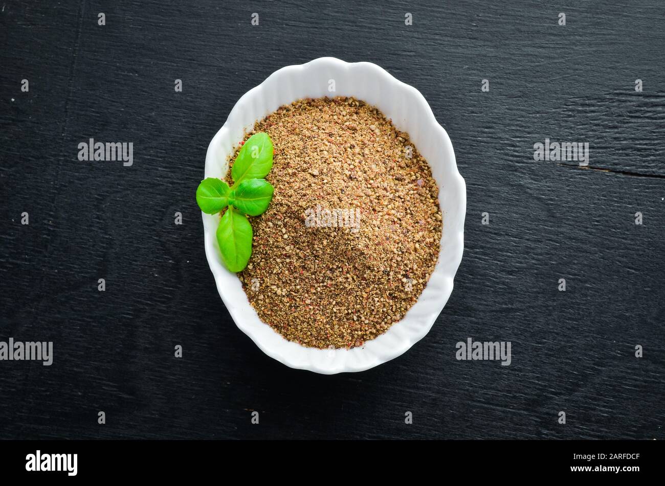 Black ground pepper. Spices Top view. On the old background Stock Photo ...