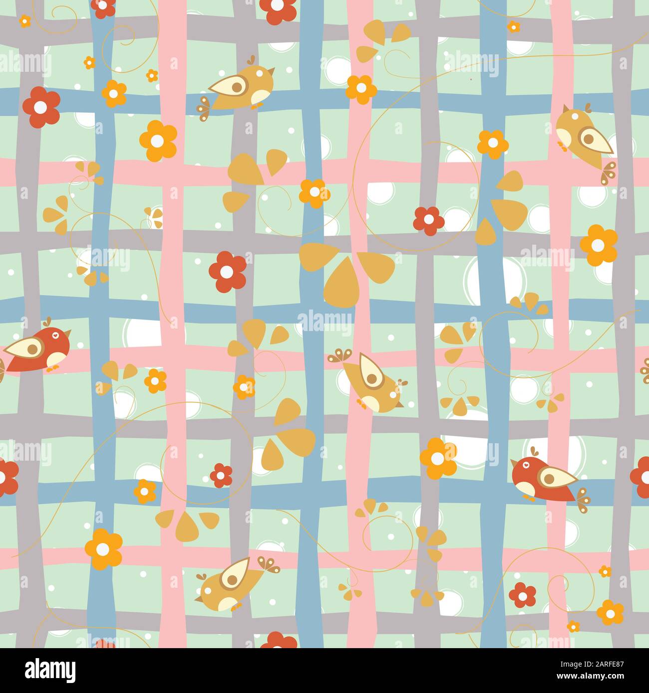 Seamless Bird Pattern. Modern Style. Vector Illustration Stock Vector ...