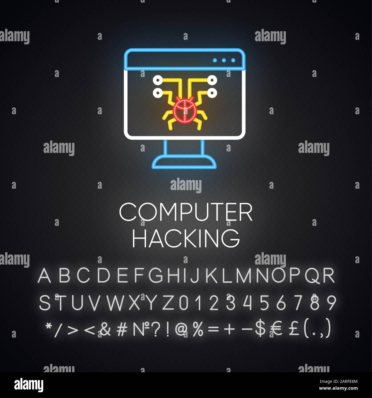 Glowing security text Stock Vector Images - Alamy