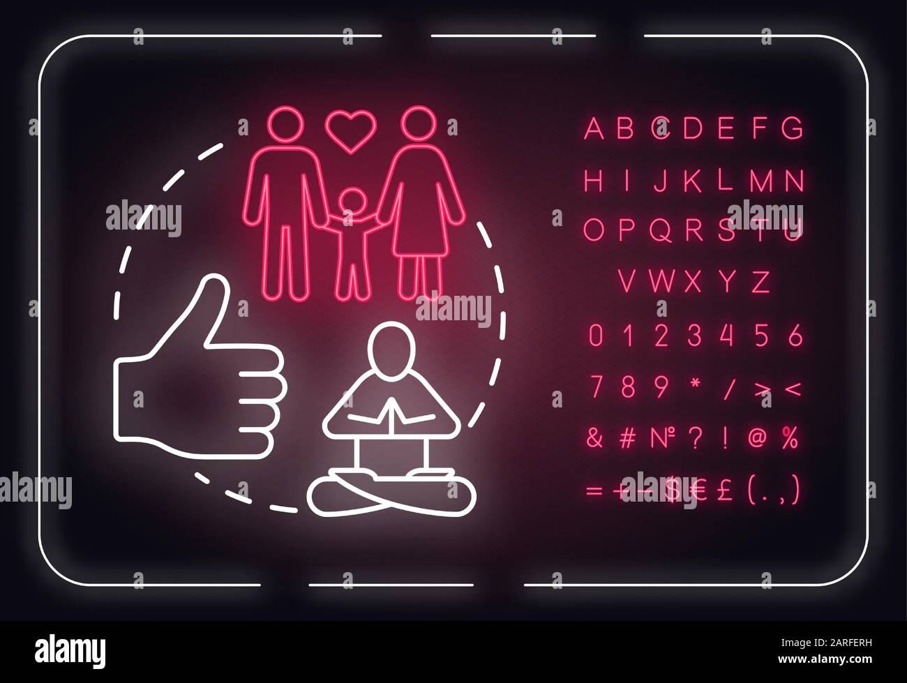 Enjoy life neon light concept icon. Stay in good condition. Happy being ...