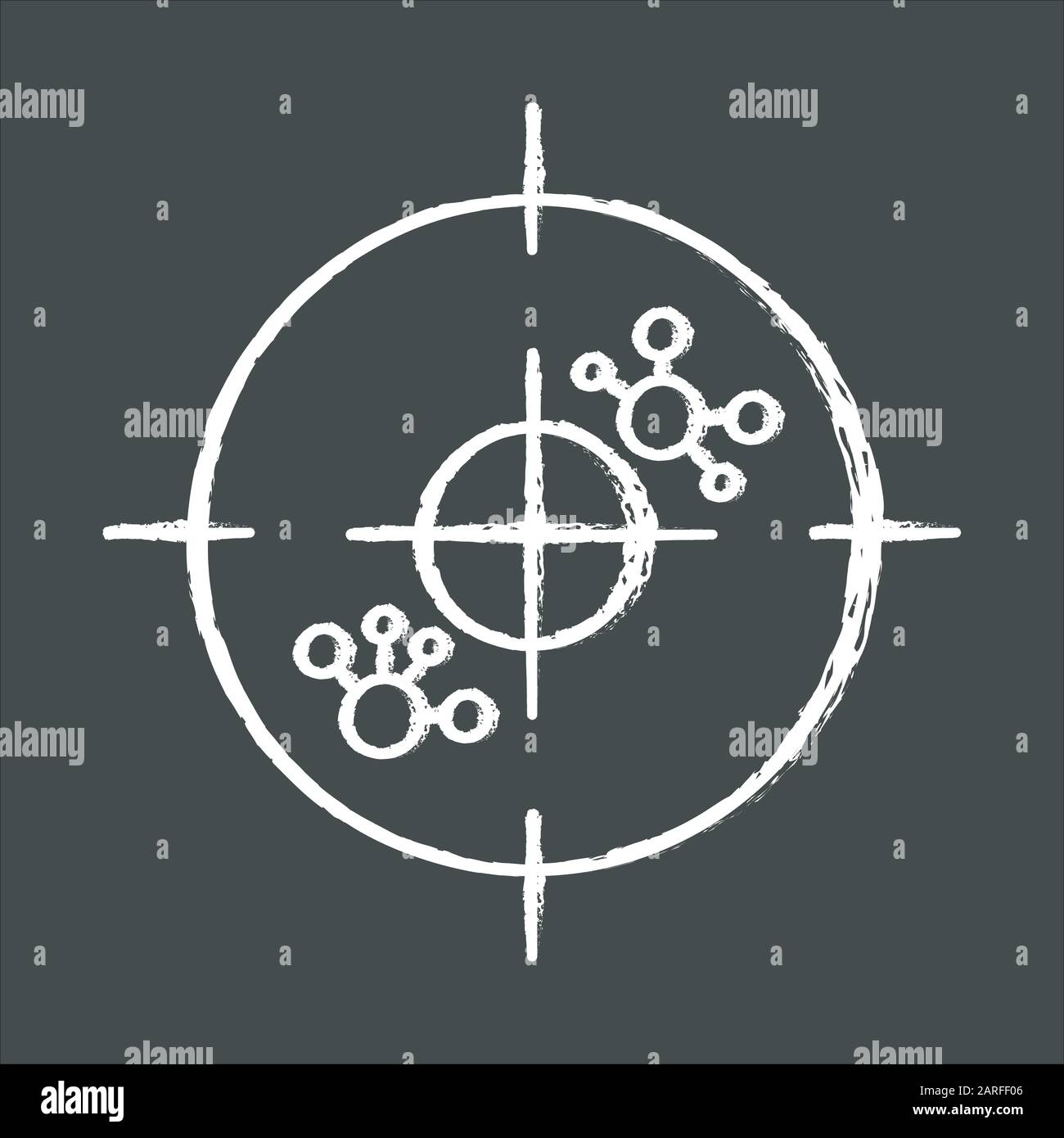 Immunotherapy chalk icon. Leukemia test. Molecular experiment. Oncology ...