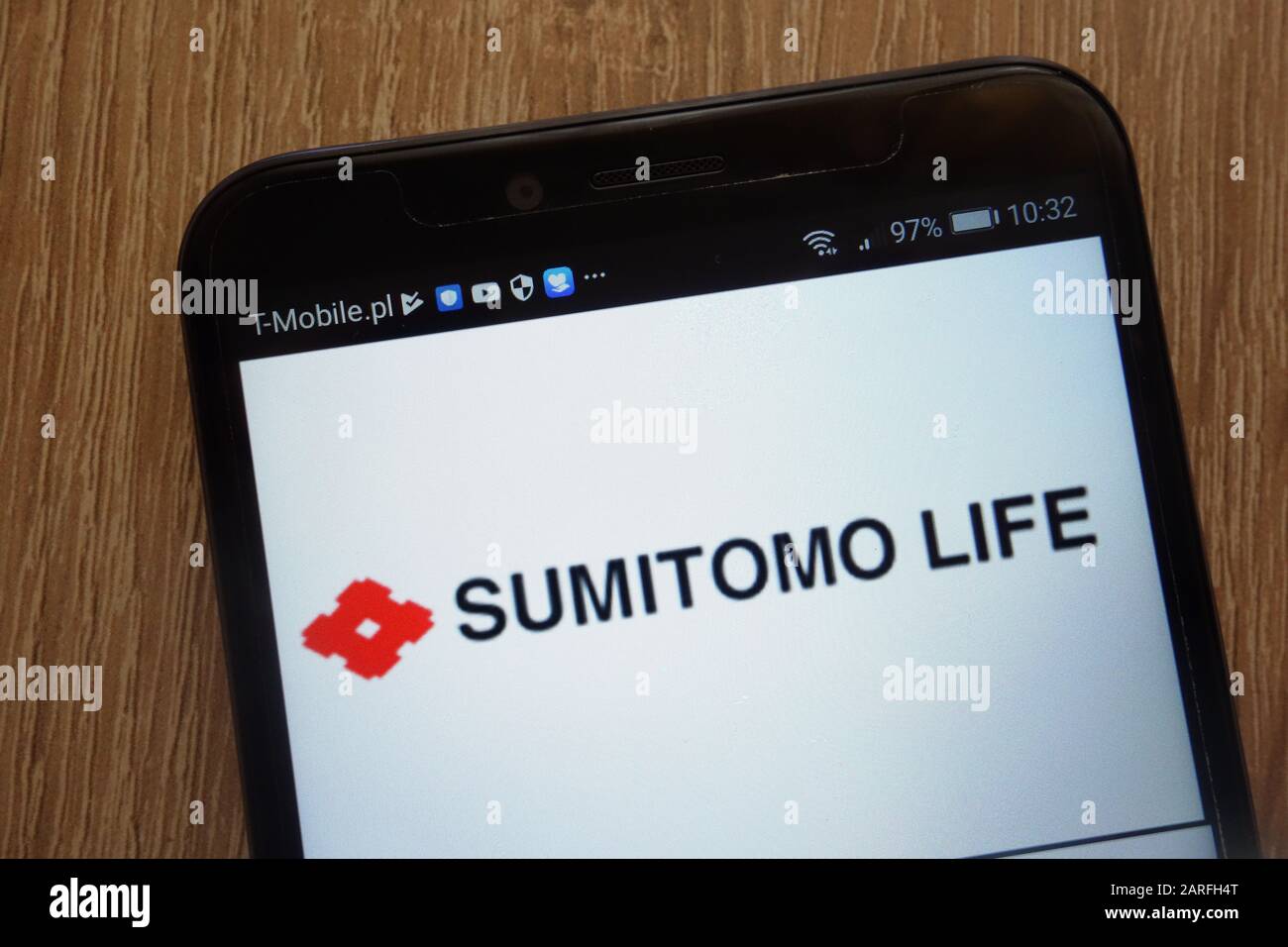 Sumitomo Life Insurance Company logo displayed on a modern smartphone ...