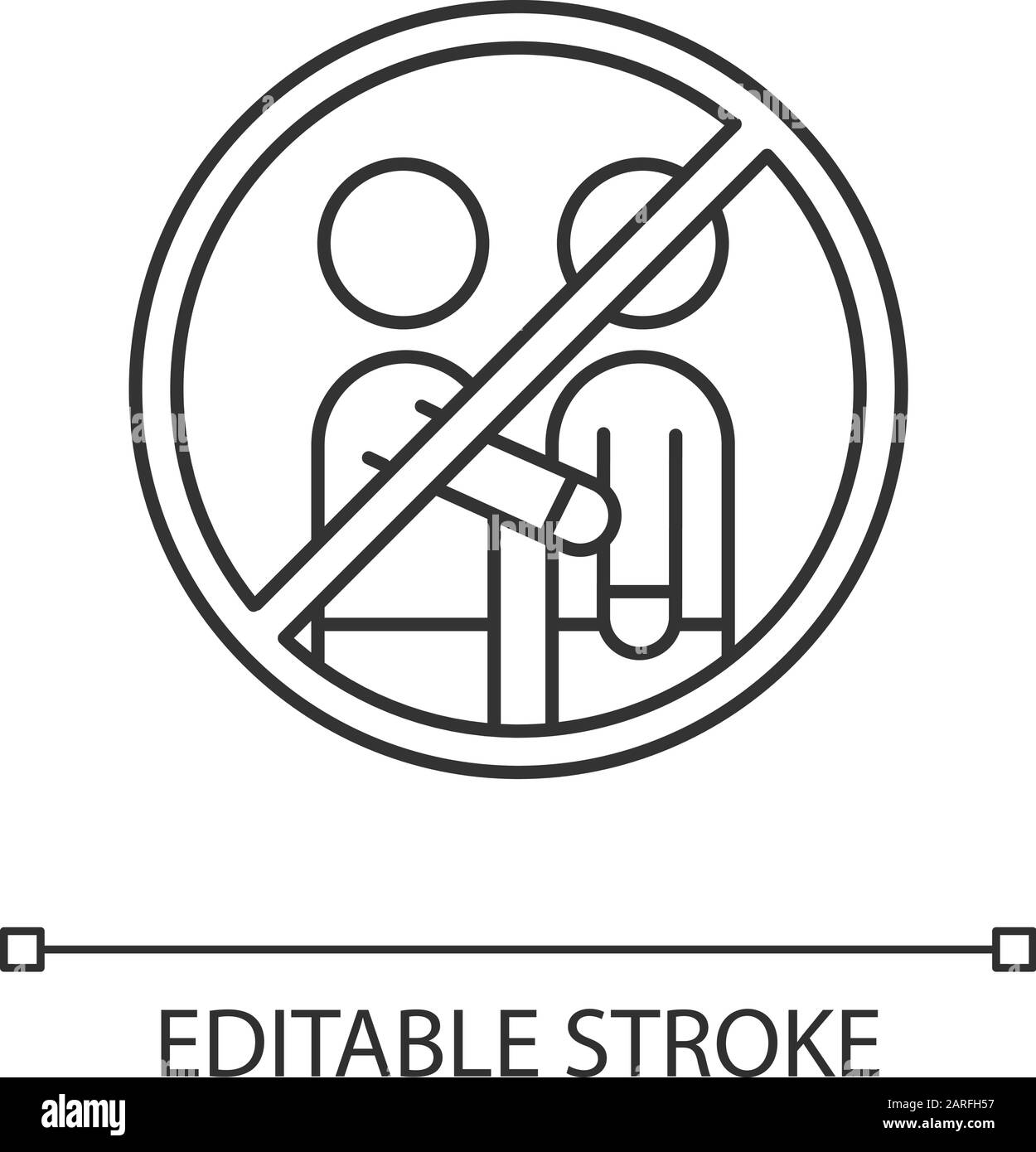 Avoid contact pictogram Black and White Stock Photos & Images - Alamy