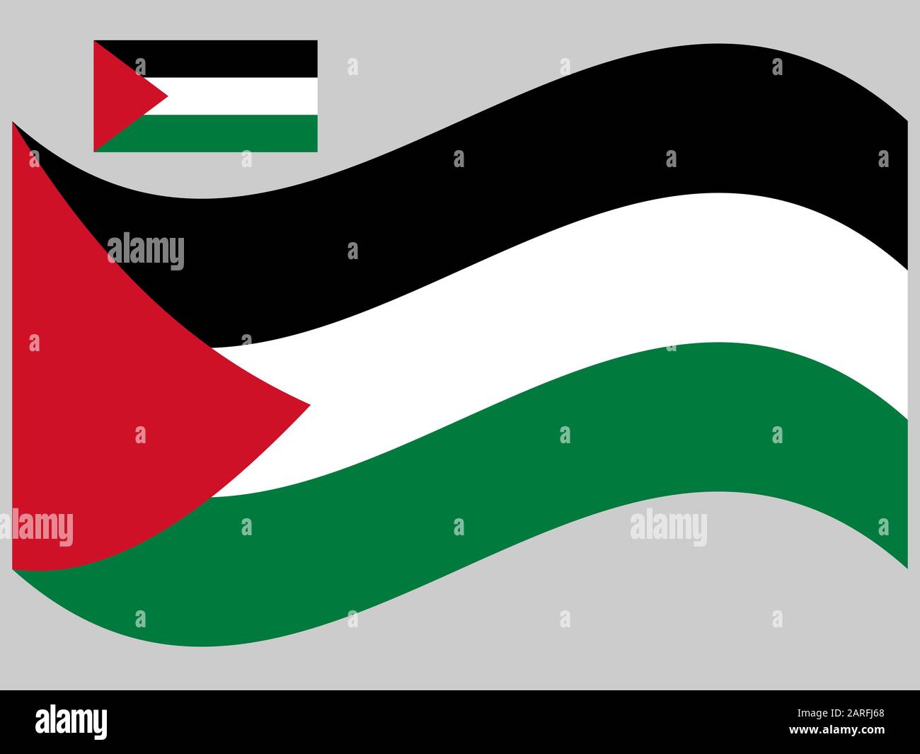 Palestine flag waving flag Stock Vector Images - Alamy