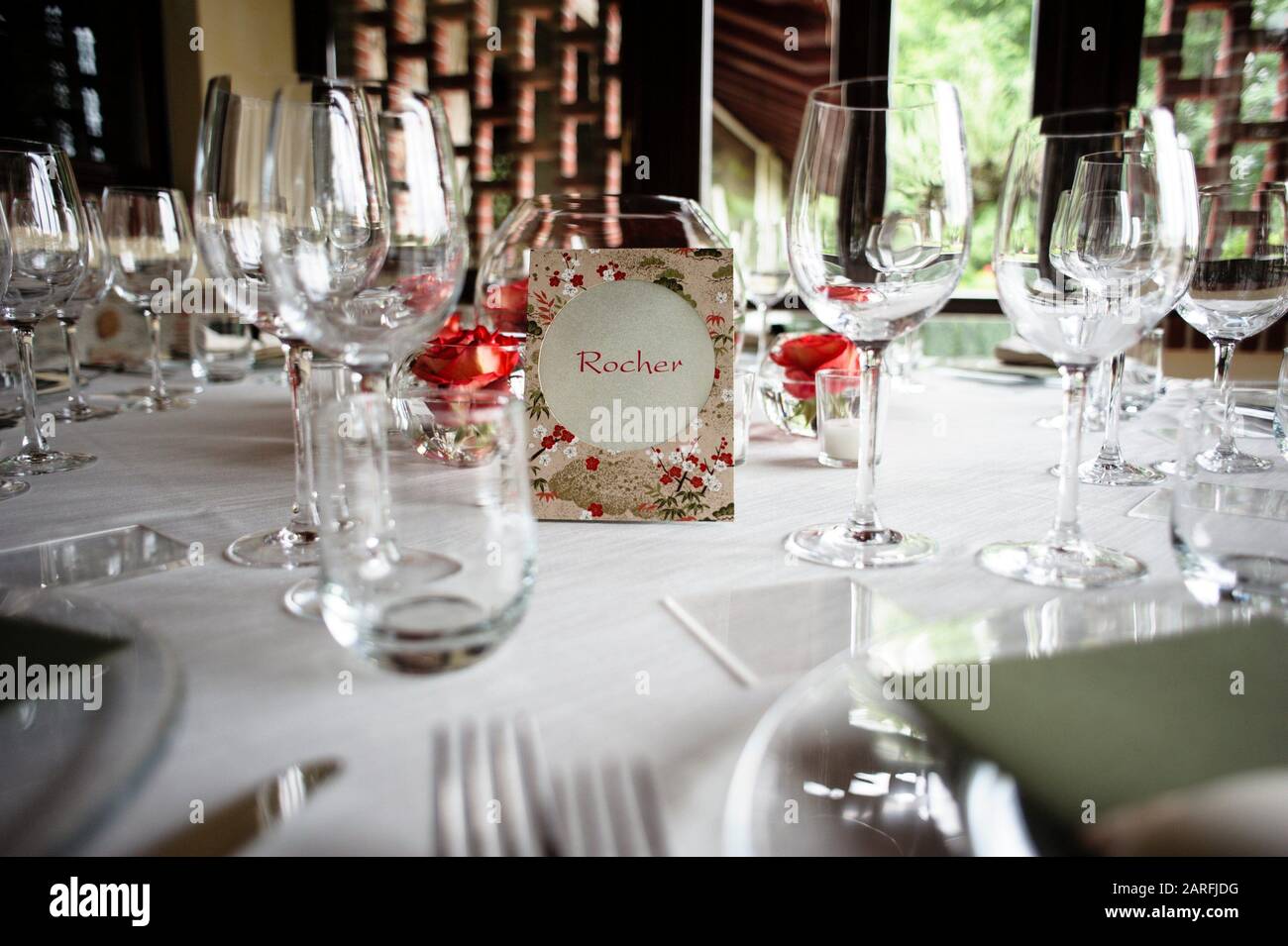 Wedding breakfast set up hi-res stock photography and images - Alamy