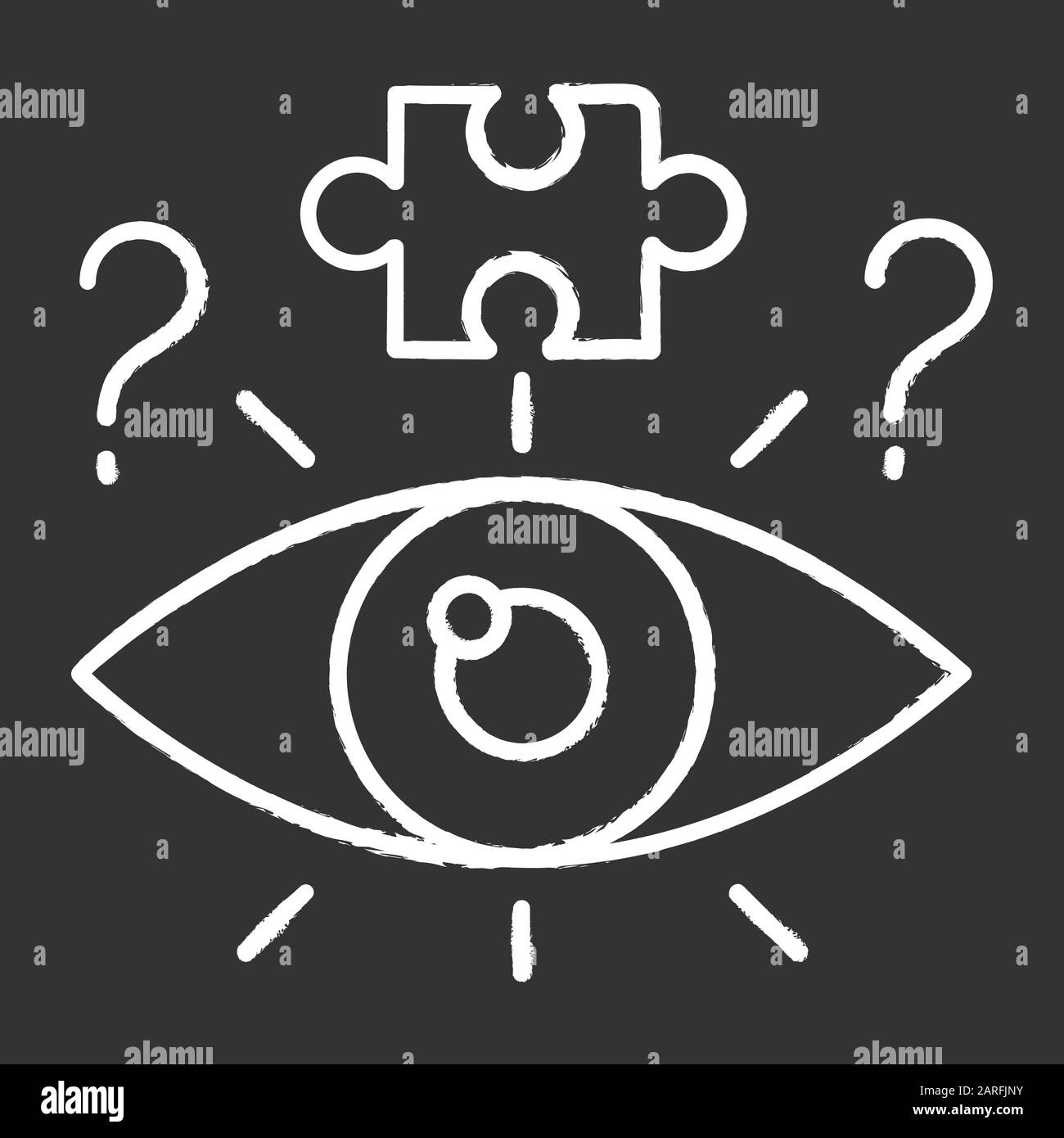 Riddle solving process chalk icon. Mental exercise. Jigsaw puzzle ...