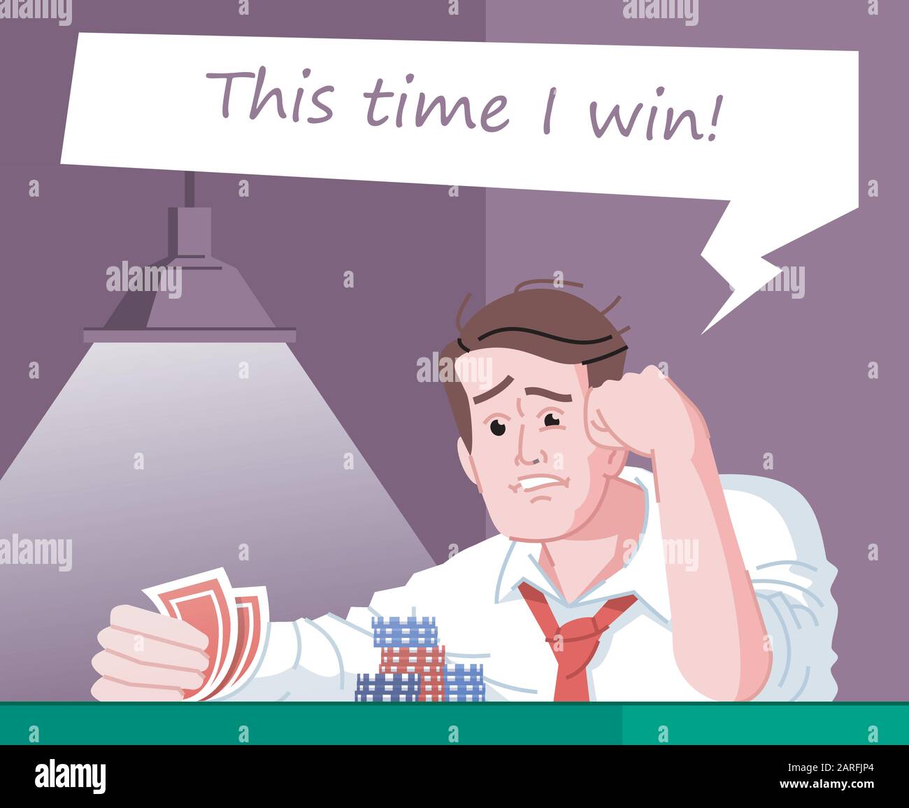 Poker player sad Stock Vector Images - Alamy