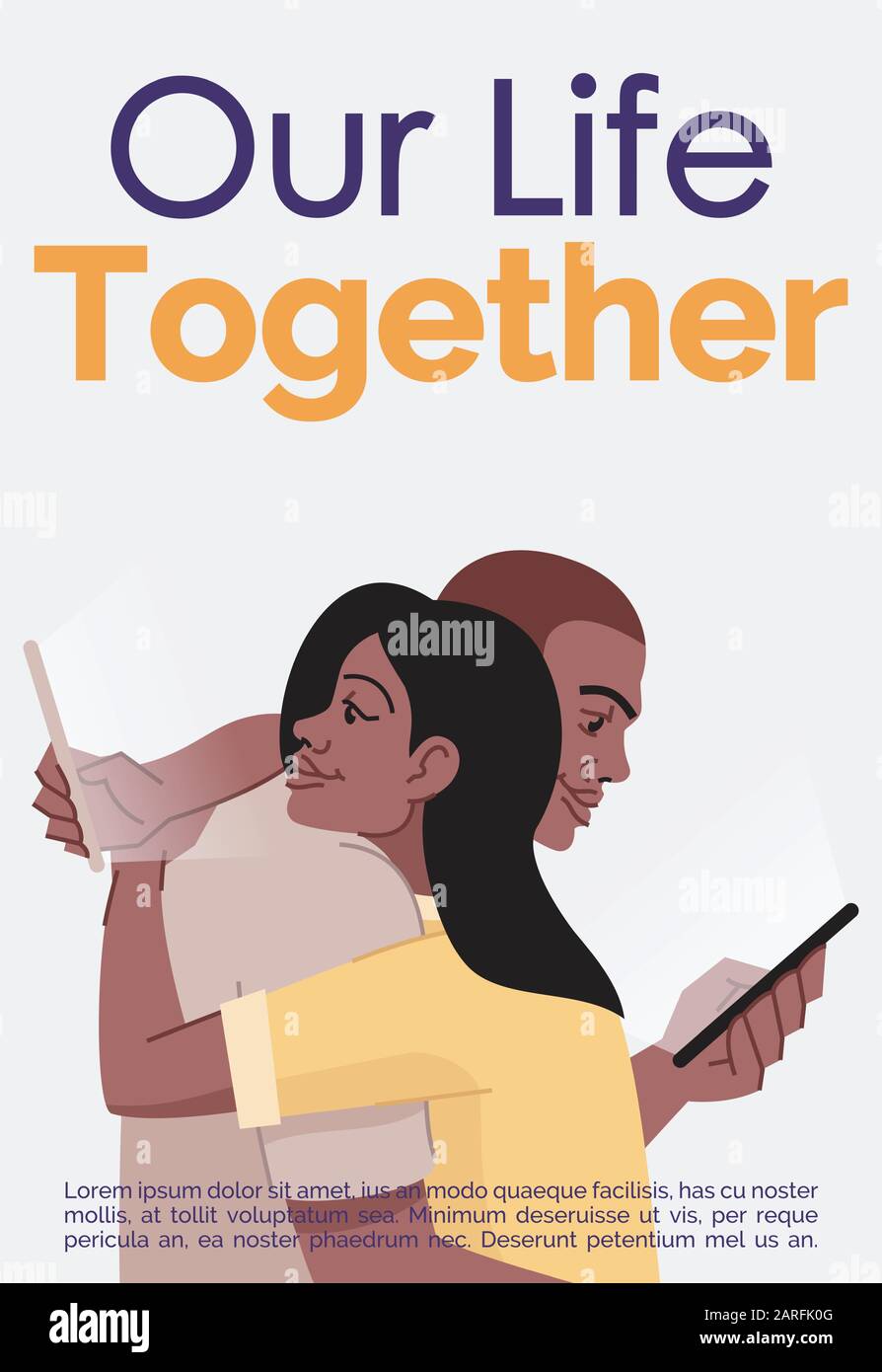 Our life together brochure template. Gadget addiction treatment ...