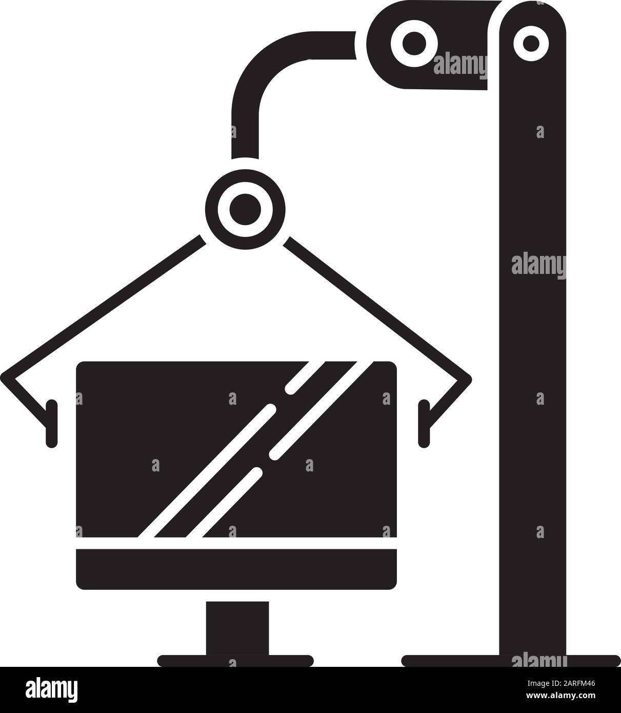 Computer industry glyph icon. Information technology. Production ...