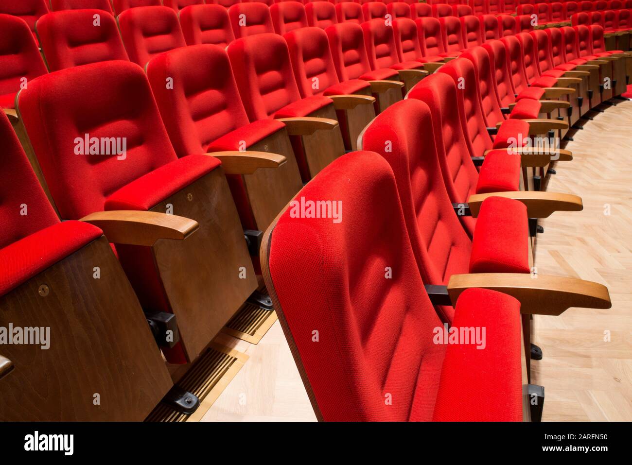 Red seats in a theater and opera Stock Photo - Alamy