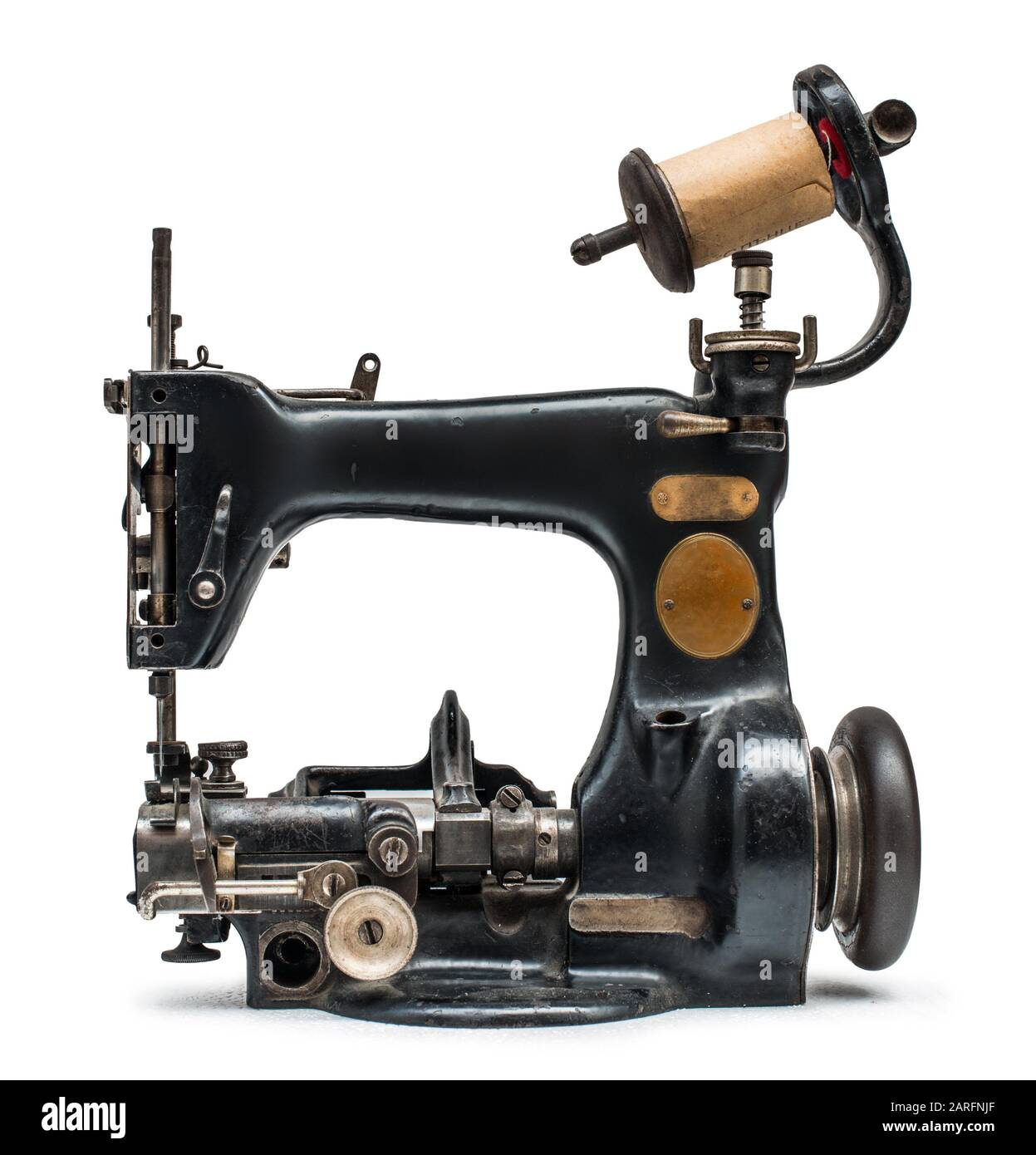 Old vintage antique sewing machine Cut Out Stock Images & Pictures - Alamy