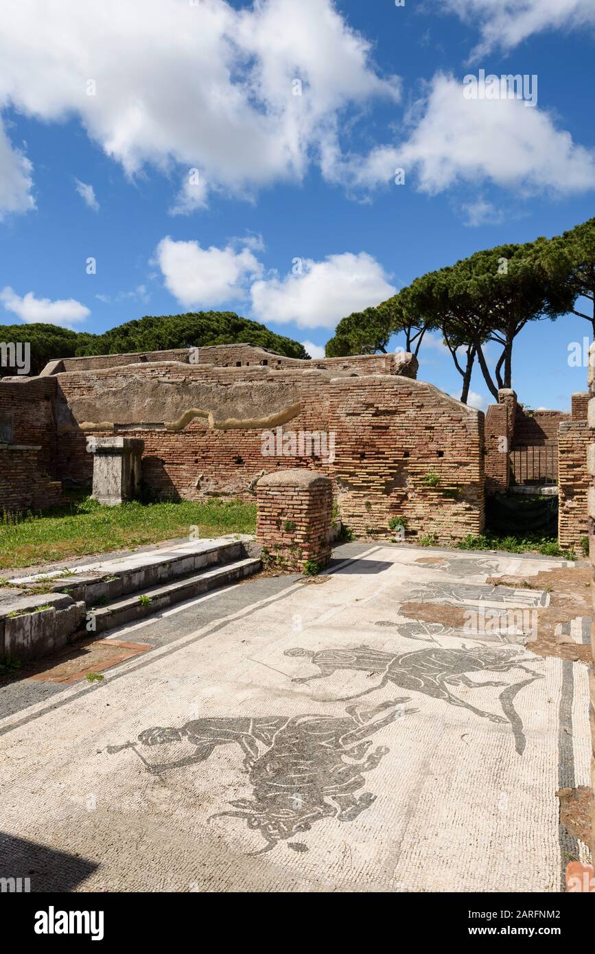 Rome. Italy. Ostia Antica. Caserma dei Vigili (Barracks of the Fire ...