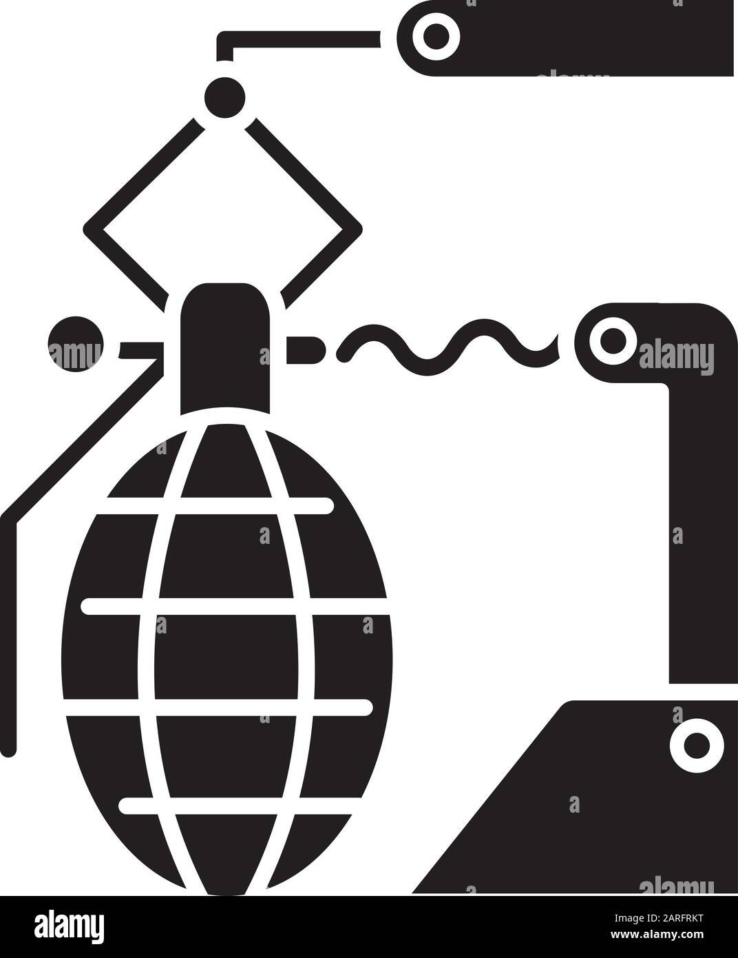 Arms industry glyph icon. Defense technology. Military sector. Weapon ...