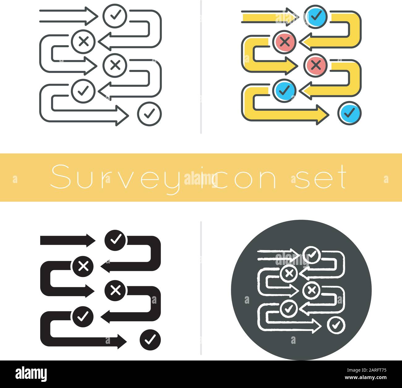 Survey process icon. Progress stages. Structure and workflow ... Survey process icon. Progress stages. Structure and workflow ...