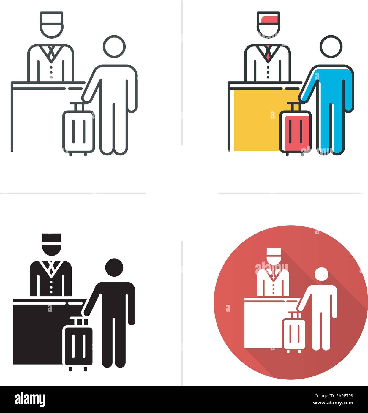 Tourist at checkout Stock Vector Images - Alamy