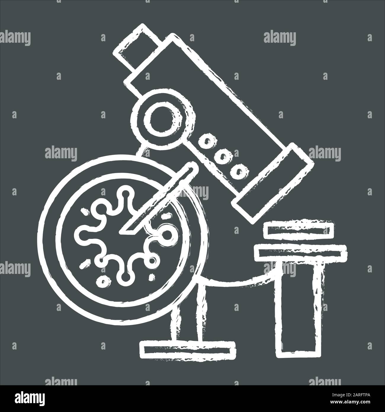 Infection test chalk icon. Medical procedure. Blood culture test ...
