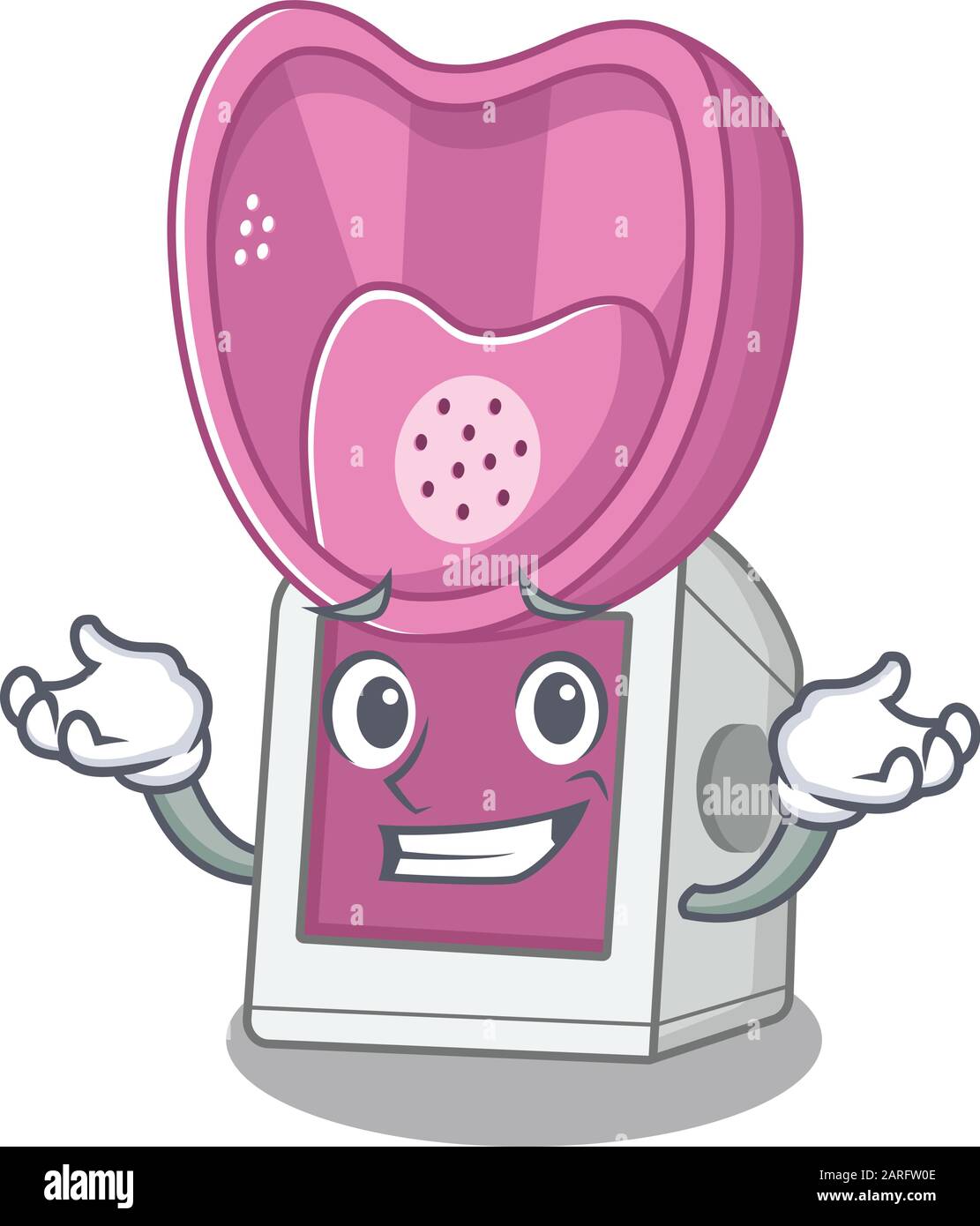 Super Funny Grinning steam inhaler mascot cartoon style Stock Vector ...