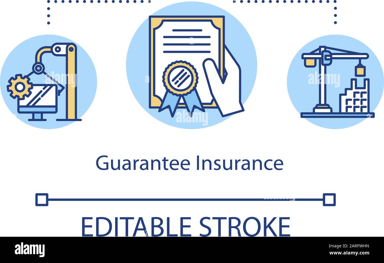 Guarantee insurance concept icon. Trust fund. Share holder. Corporate ...