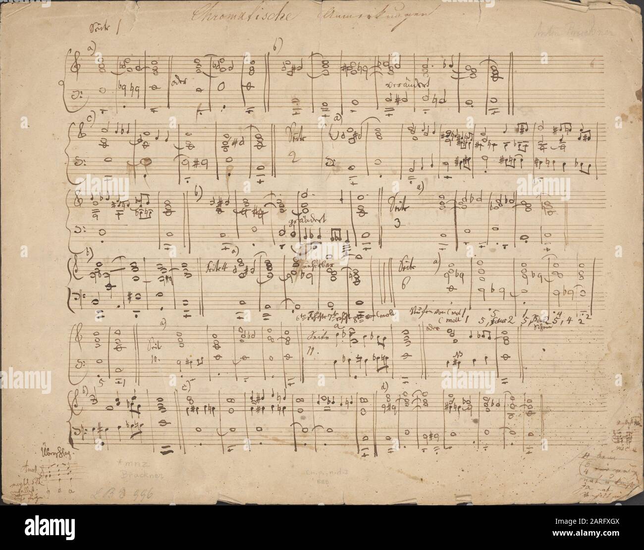 Chromatic notes. Bruckner, Anton, 1824-1896 (Composer). Date Created ...
