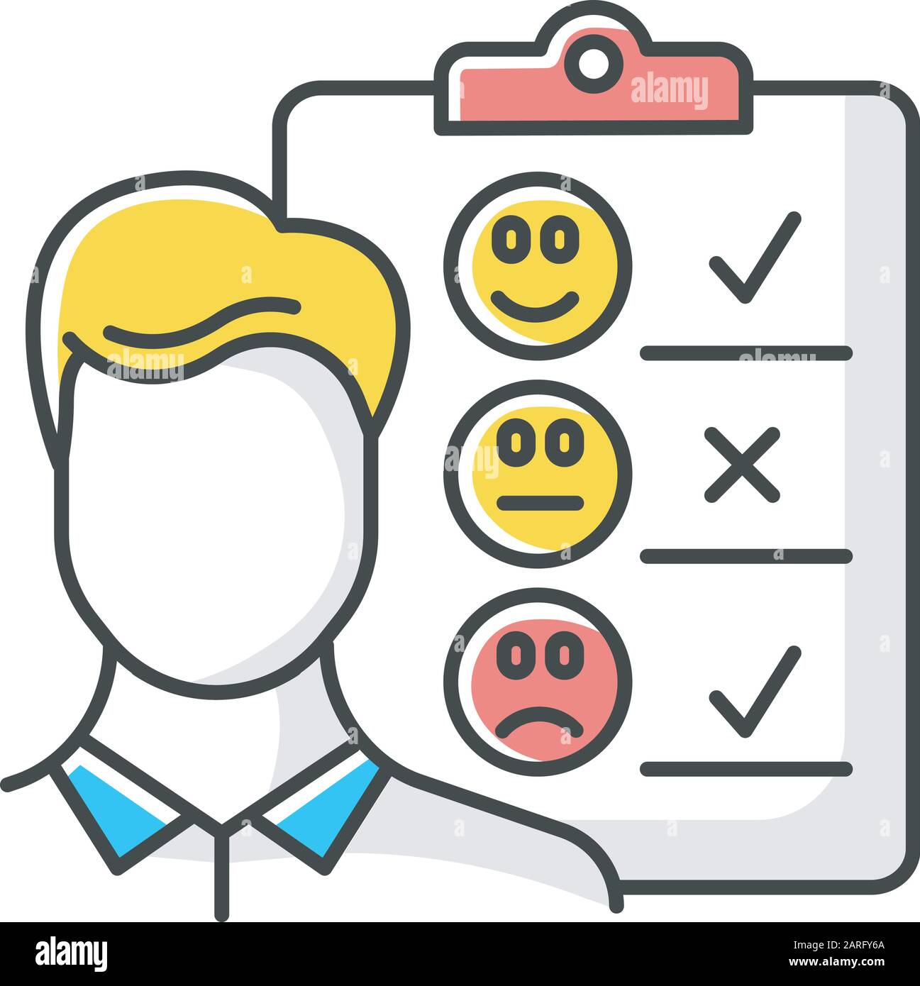 Personal interview color icon. Survey questionnaire form. Customer ... Personal interview color icon. Survey questionnaire form. Customer ...