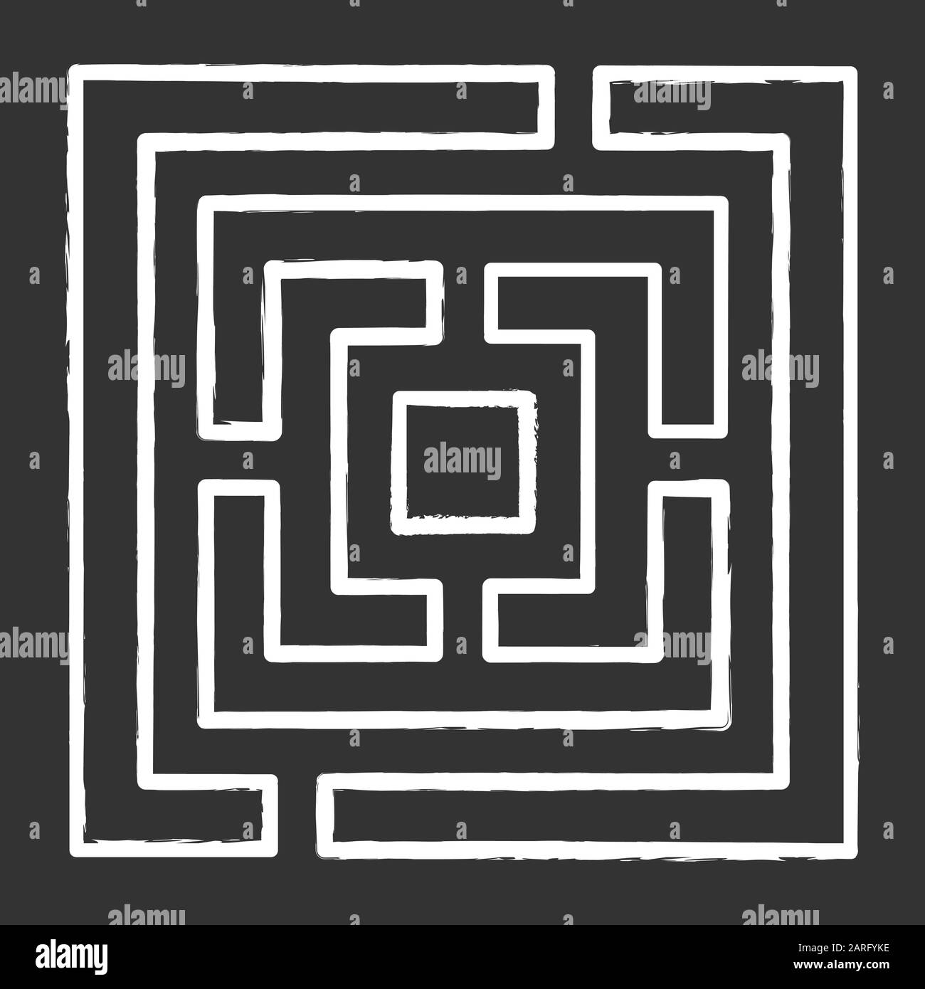 Maze puzzle chalk icon. Labyrinth. Route, pathway finding. Mental ... Maze puzzle chalk icon. Labyrinth. Route, pathway finding. Mental ...