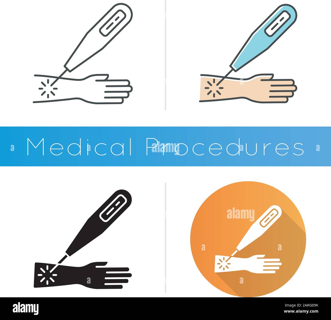 Laser therapy icon. Medical surgical procedure. Healthcare services ...