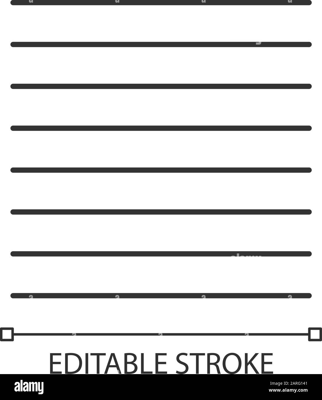 Parallel lines linear icon. Straight black strokes. Geometric figure ...