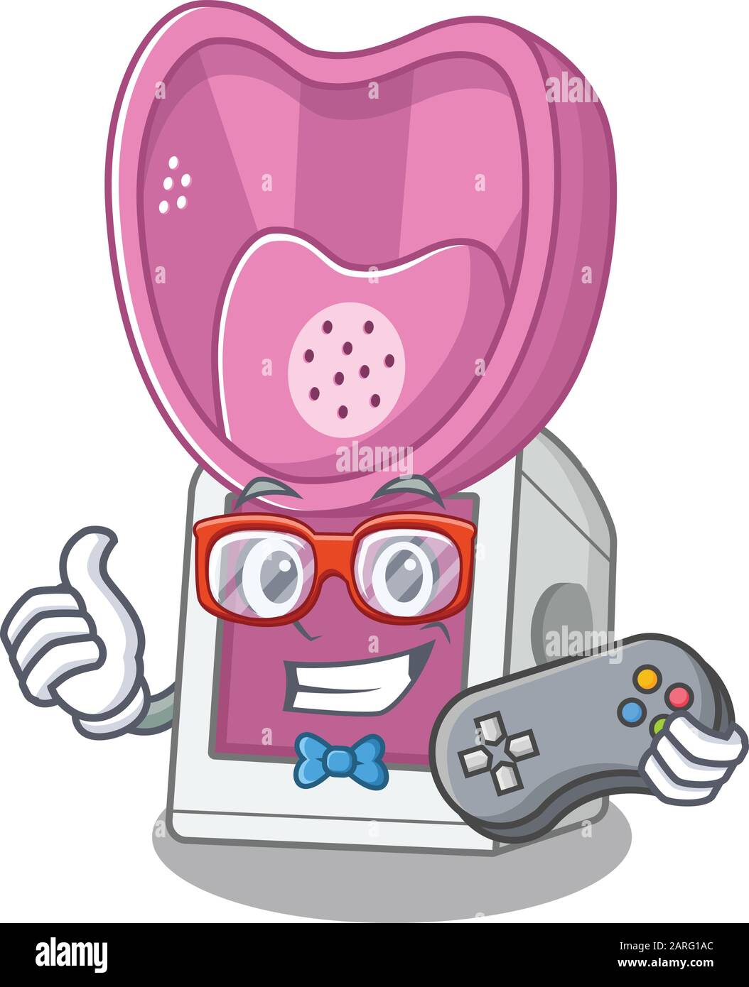 Smiley gamer steam inhaler cartoon mascot style Stock Vector Image ...