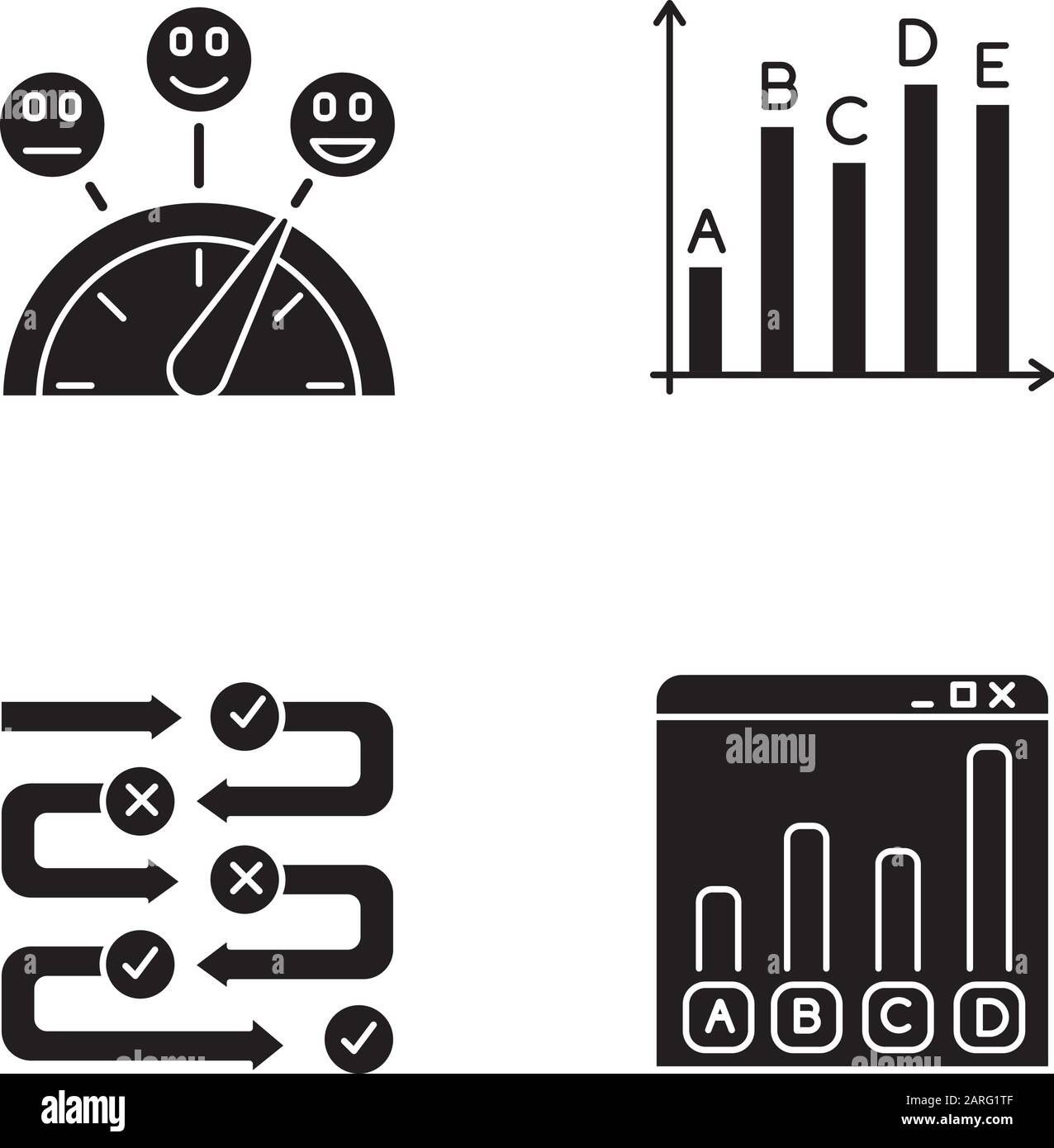 Survey glyph icons set. Satisfaction level. Evaluation scale ... Survey glyph icons set. Satisfaction level. Evaluation scale ...