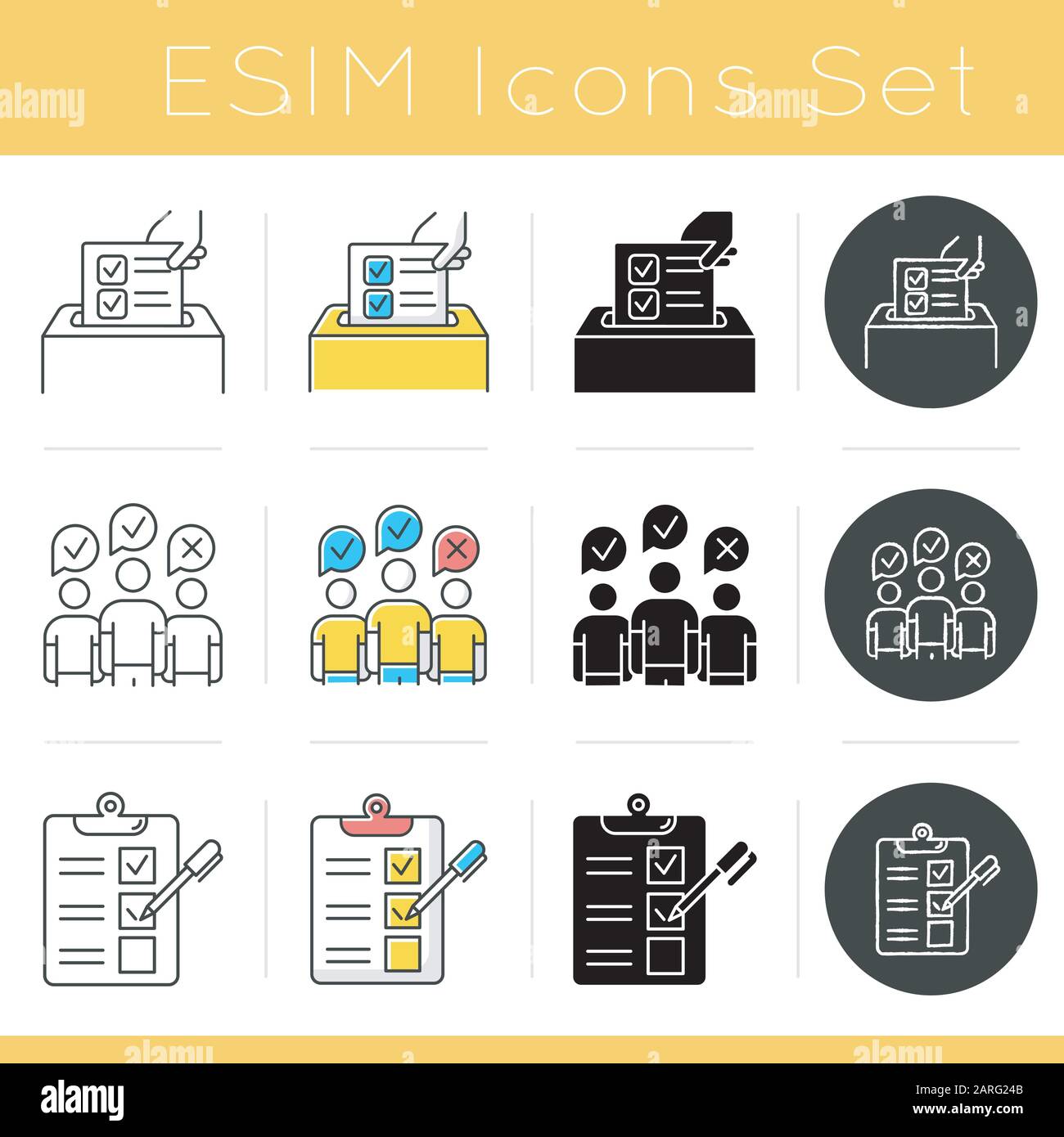 Survey methods icons set. Anonymous poll. Focus group. Questionnaire ... Survey methods icons set. Anonymous poll. Focus group. Questionnaire ...