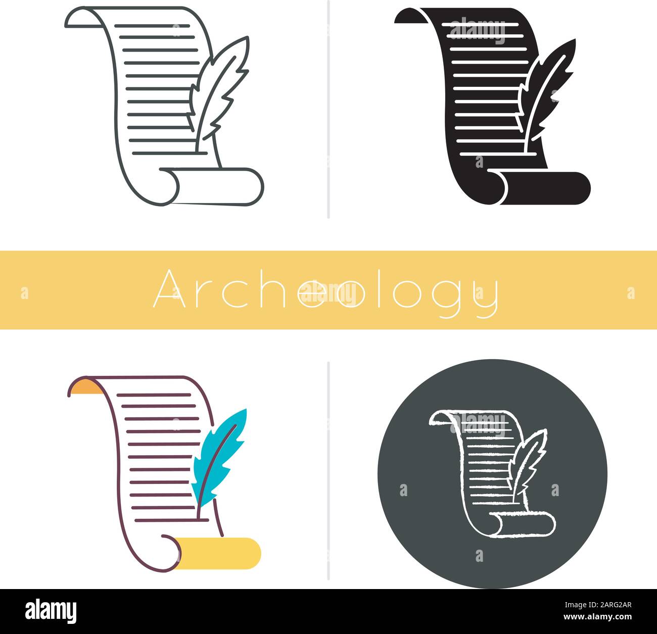 Ancient manuscript icon. Old scroll. Poetry writing. Victorian letter ...