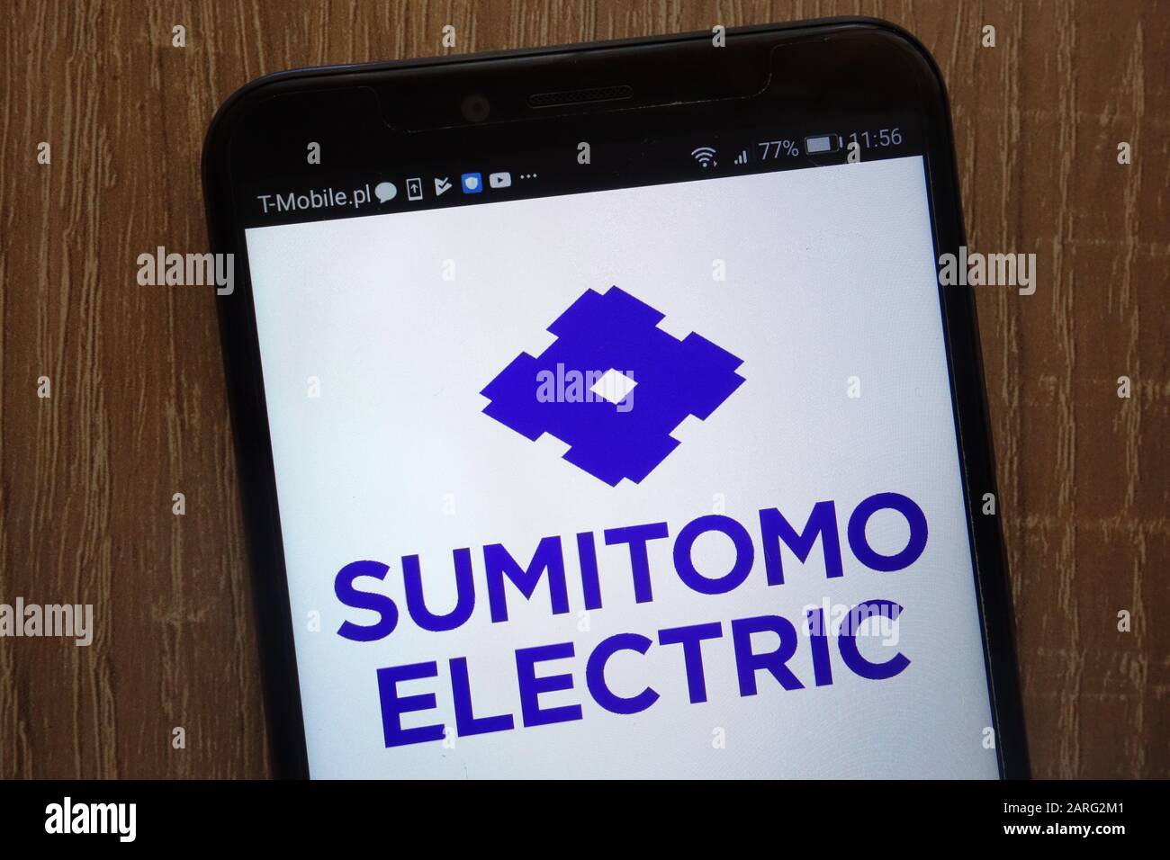Sumitomo Electric Industries logo displayed on a modern smartphone ...