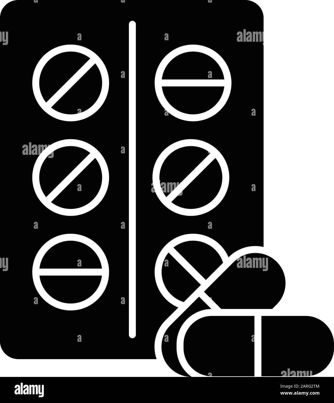 Pills glyph icon. Medication and pharmaceuticals. Prescription and ...