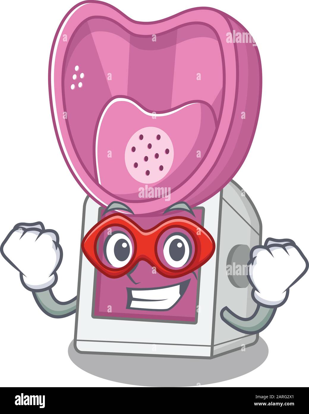 Smiley mascot of steam inhaler dressed as a Super hero Stock Vector ...
