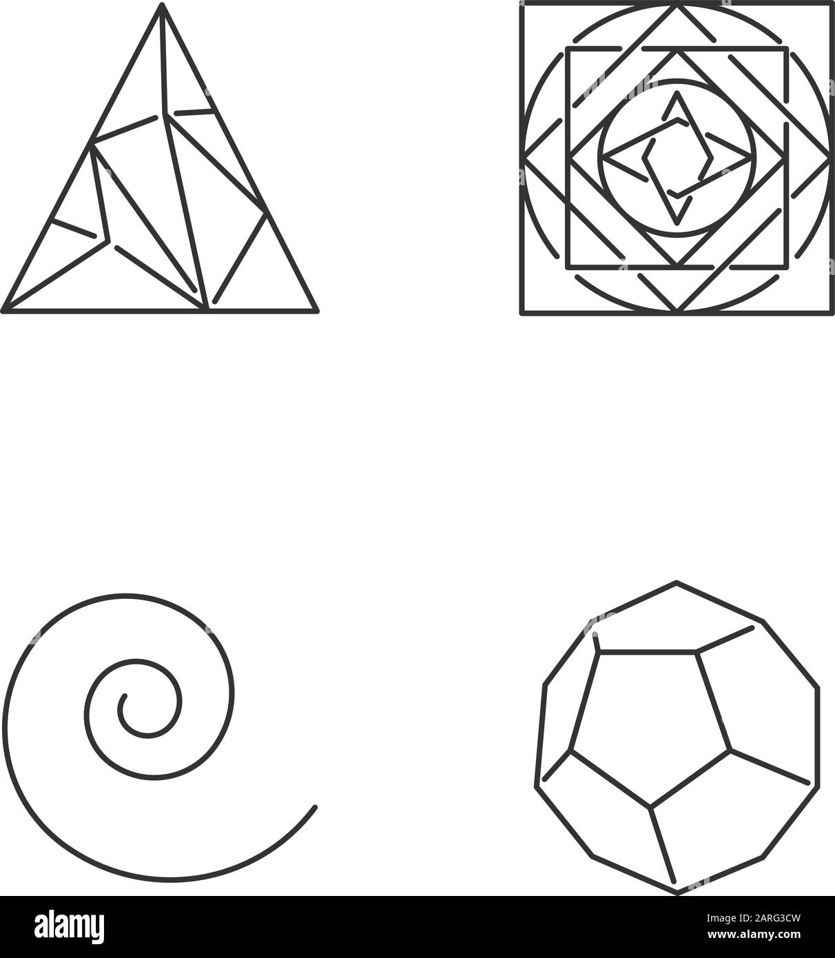 Geometric symbols form Black and White Stock Photos & Images - Alamy