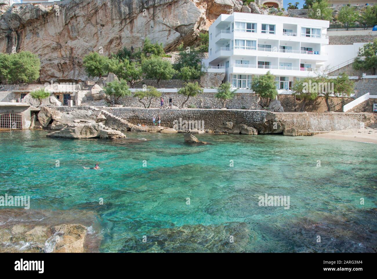 Beautiful town beach cala hi-res stock photography and images - Alamy
