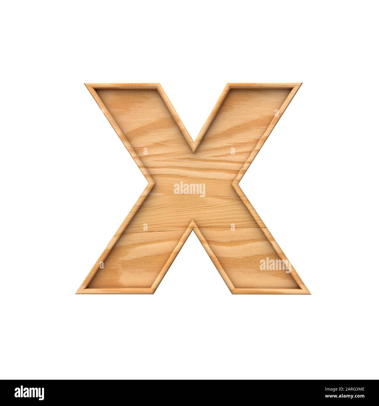 Wooden capital letter X. 3D Rendering Stock Photo - Alamy