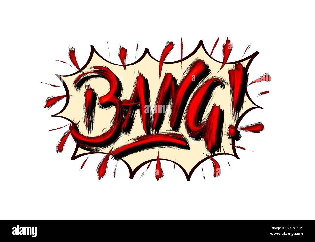 Bang! - Comics speech bubble explosion sound effect illustration Stock ...