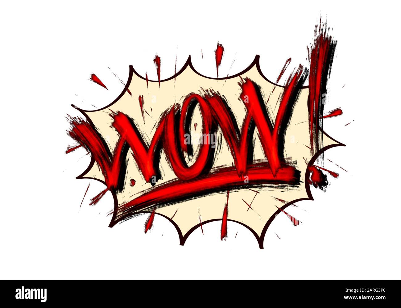 Wow! - Comics explosion sound effect speech bubble illustration Stock ...