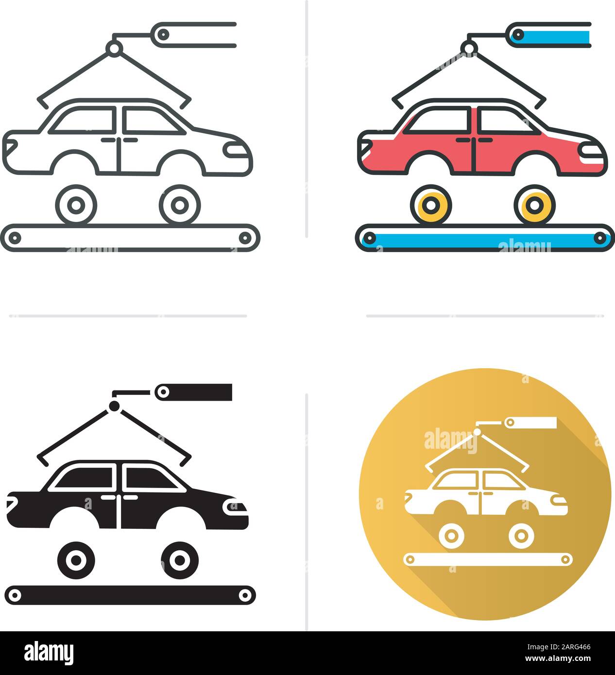 Automotive industry icon. Car production. Vehicle factory. Automobile ...