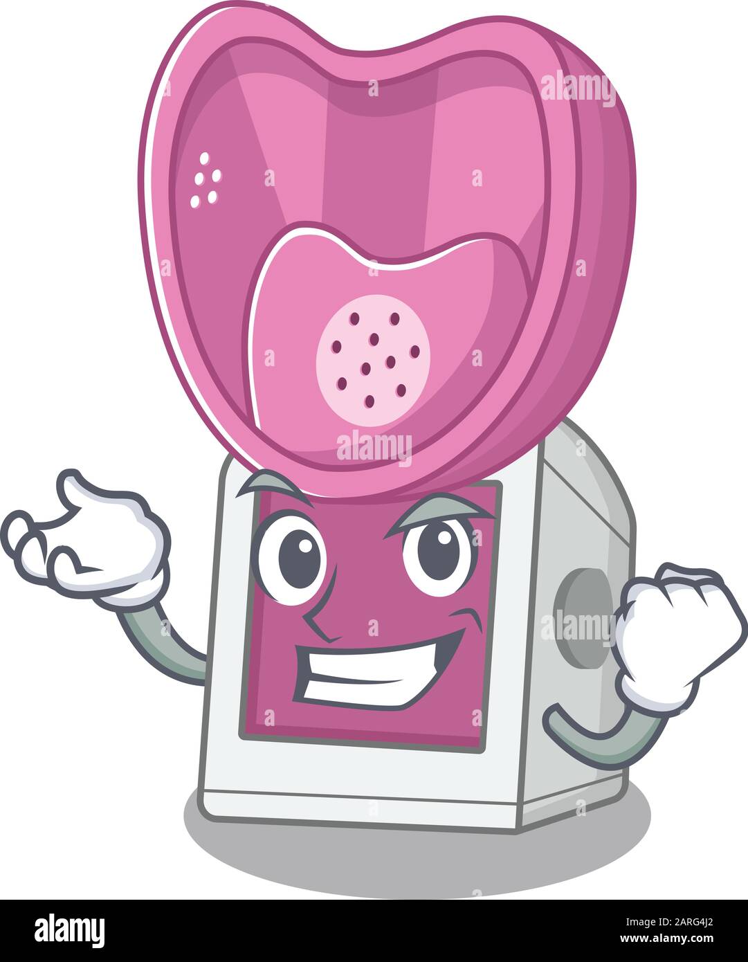 Happy confident Successful steam inhaler cartoon character style Stock ...