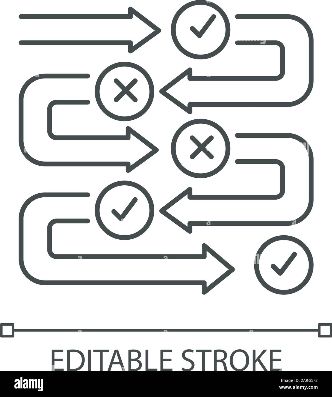 Survey process linear icon. Progress stages. Structure and workflow ...