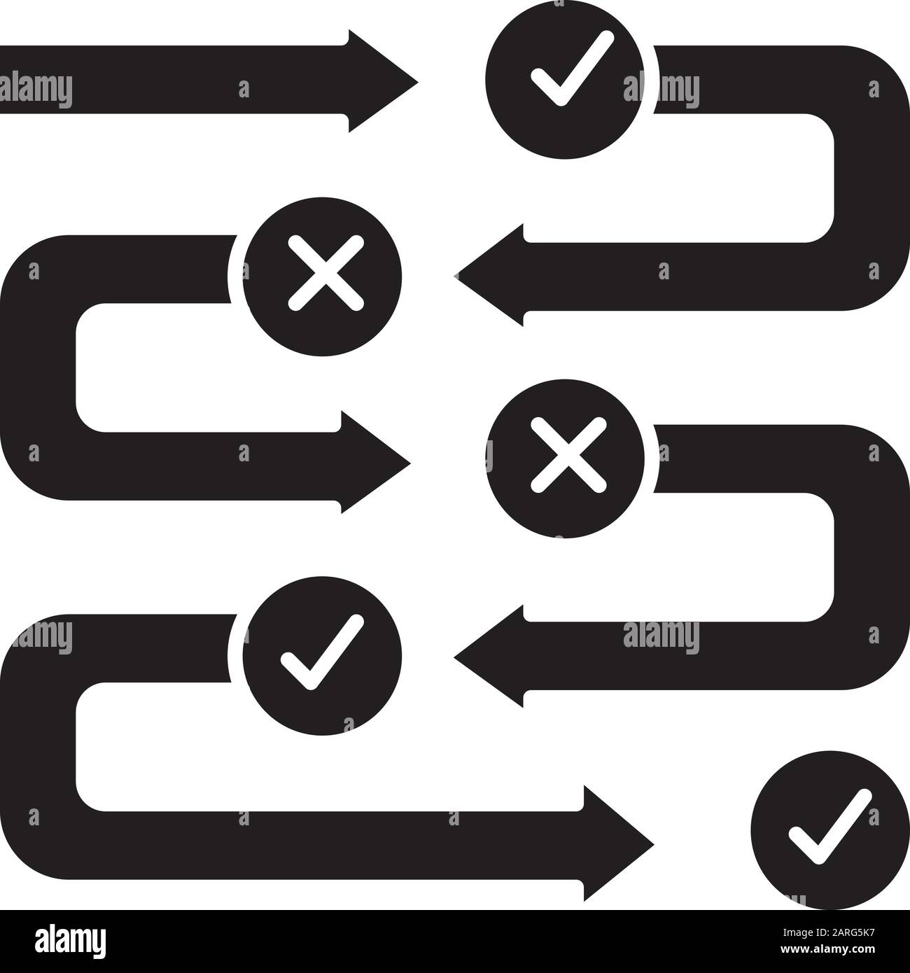 Survey process glyph icon. Progress stages. Structure and workflow ...